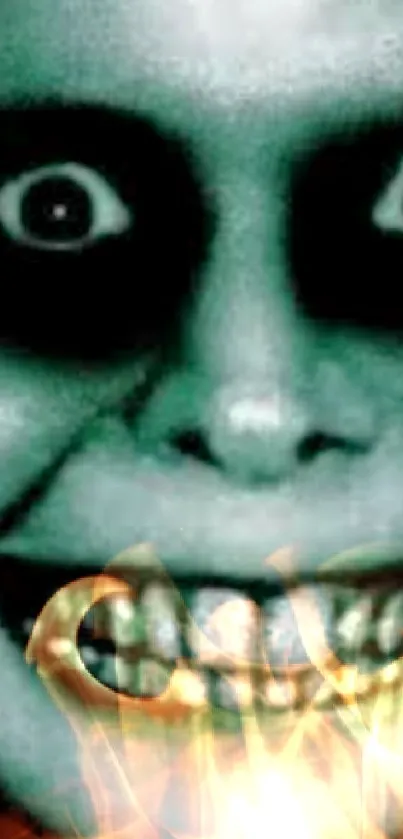 Eerie Grinning Face Wallpaper - free download