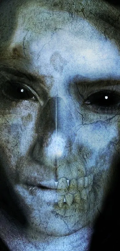 Eerie Skull Face Wallpaper - free download