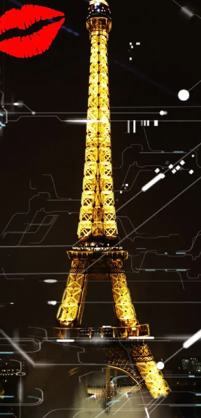 Eiffel Tower Night Glow - free download
