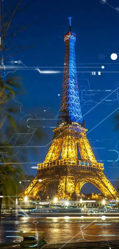 Eiffel Tower Night Lights - free download