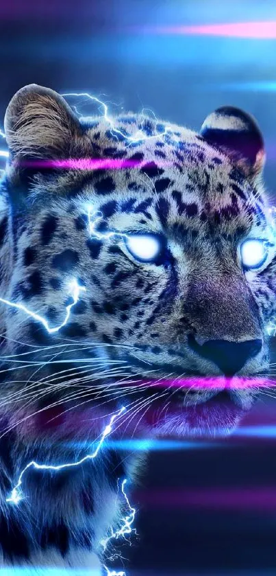 Electrifying Leopard Blue Glow - free download