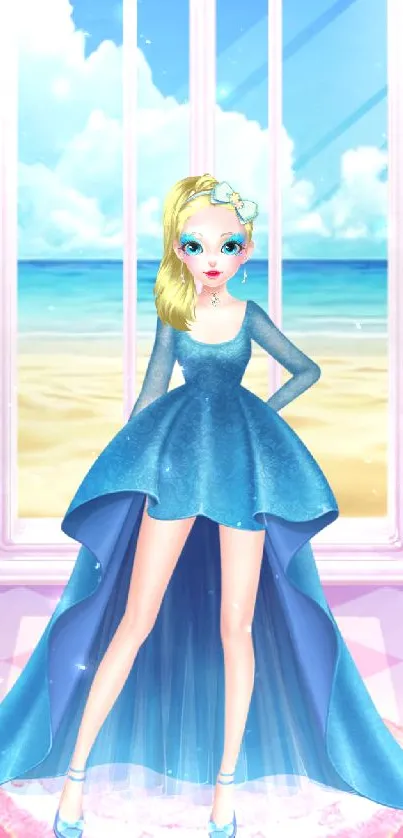 Elegant Beach Princess Wallpaper - free download