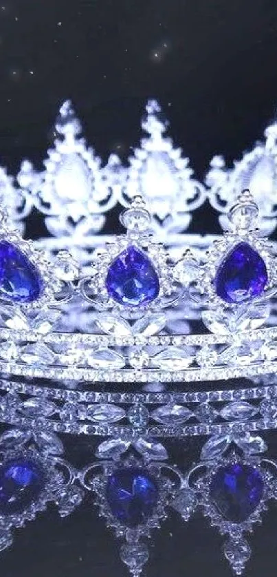 Elegant Crown with Blue Jewels - free download