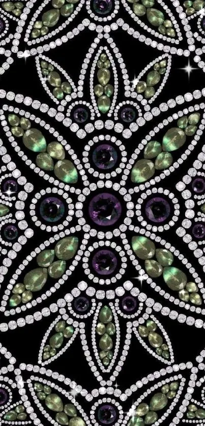 Elegant Gemstone Floral Design - free download