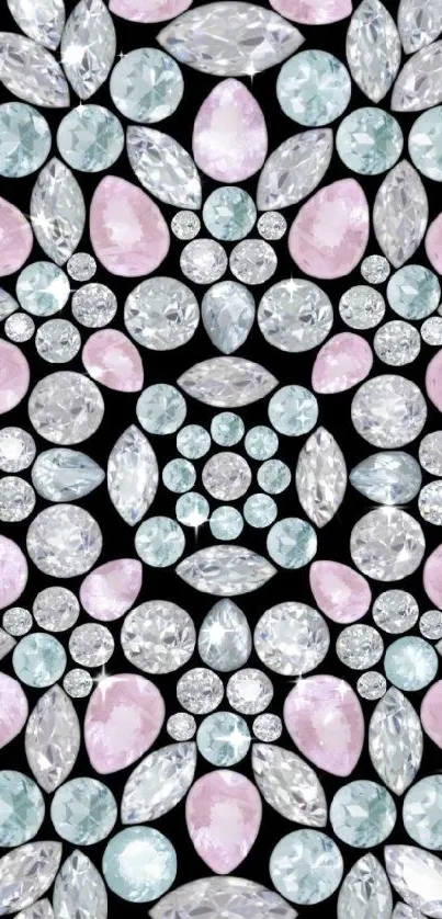 Elegant Gemstone Pattern Wallpaper - free download