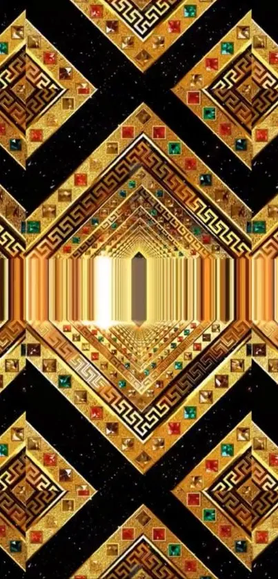 Elegant Geometric Gold Pattern - free download