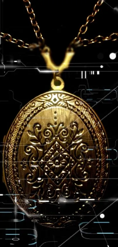 Elegant Gold Locket Wallpaper - free download