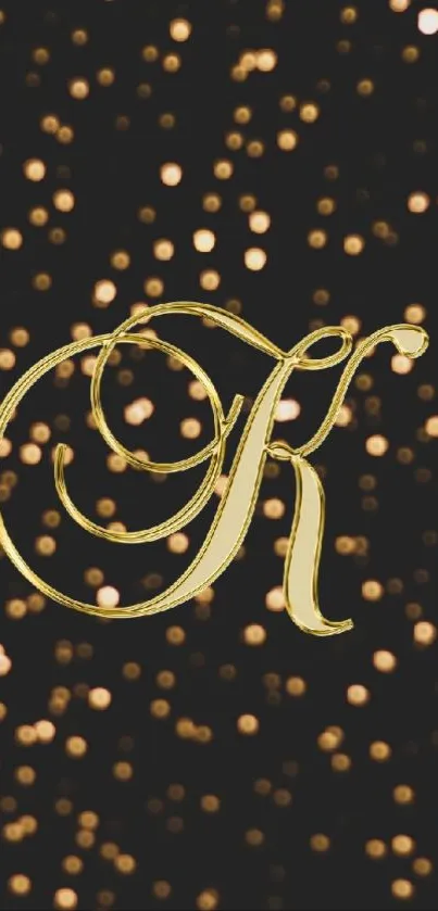 Elegant Gold Monogram Wallpaper - free download