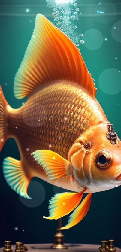 Elegant Goldfish Art Wallpaper - free download