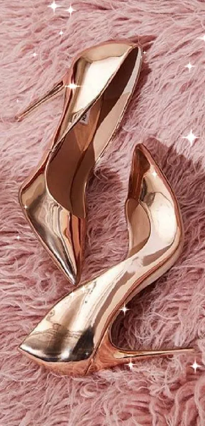 Elegant Heels on Fluffy Rug - free download