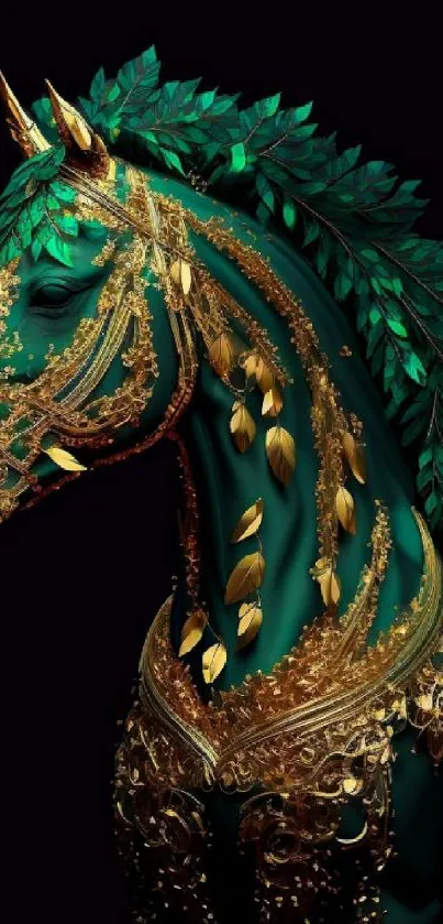 Elegant Horse Gold Embellished - free download