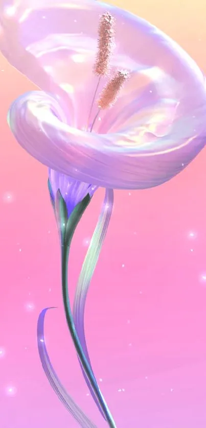 Elegant Iridescent Floral Wallpaper - free download