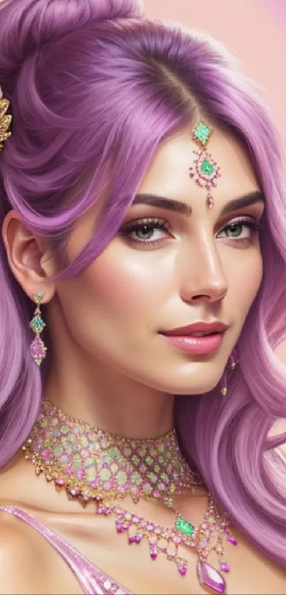 Elegant Lavender Portrait Art - free download