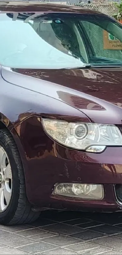 Elegant Maroon Car Wallpaper - free download