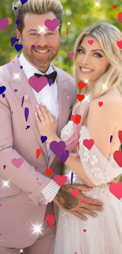 Elegant Outdoor Wedding Portrait - free download
