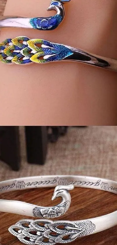 Elegant Peacock Bangle Design - free download