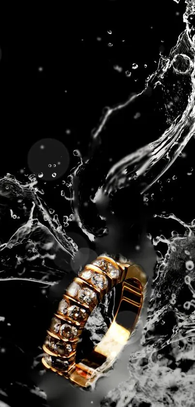 Elegant Ring on Water Splash - free download