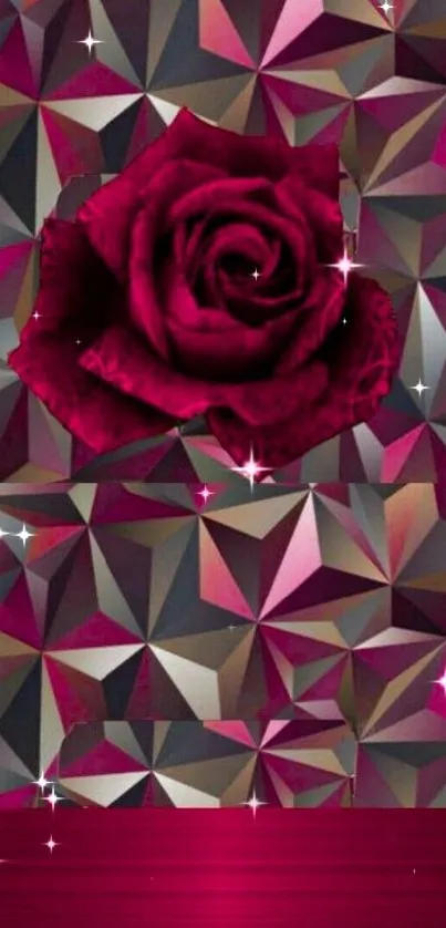 Elegant Rose Geometric Wallpaper - free download