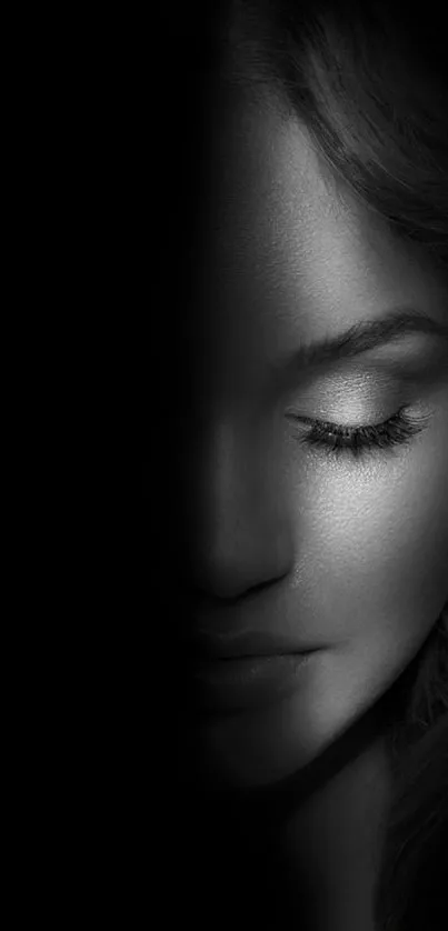 Elegant Shadowy Face Wallpaper - free download