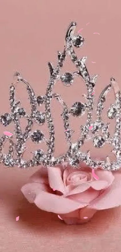 Elegant Tiara on Pink Background - free download