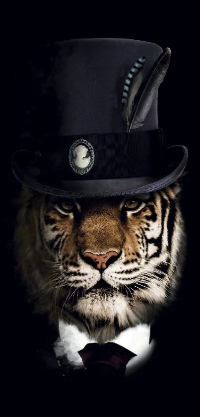 Elegant Tiger in Top Hat - free download
