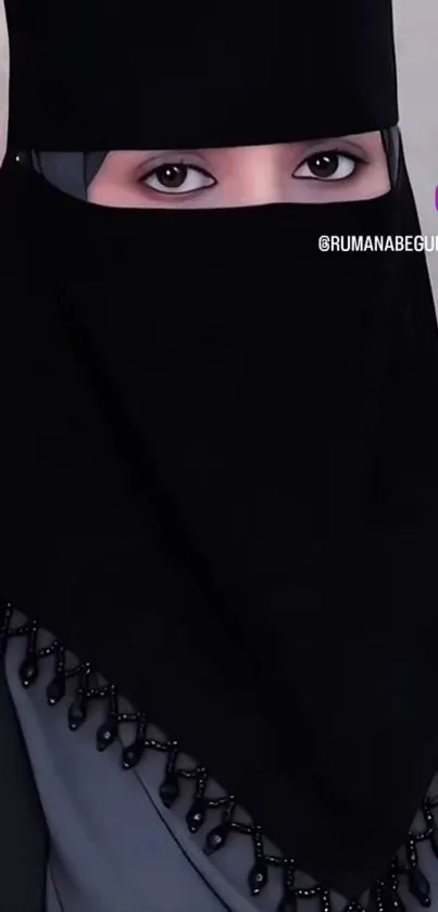 Elegant Veiled Portrait Wallpaper - free download