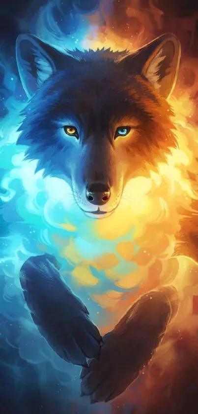 Elemental Wolf Wallpaper - free download