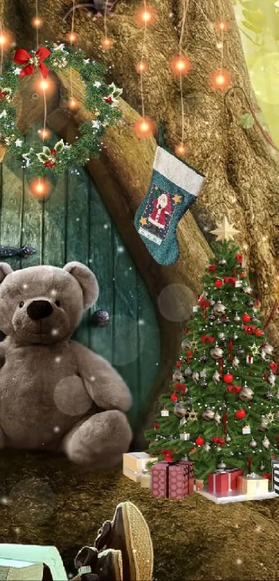 Enchanted Forest Christmas Scene - free download