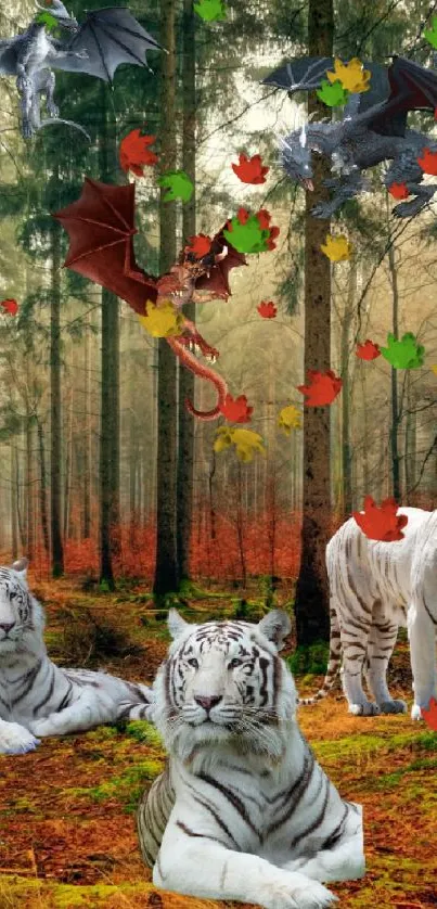 Enchanted Forest Tigers & Dragons - free download