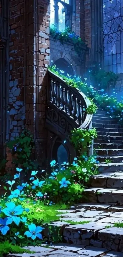 Enchanted Stone Staircase Art - free download