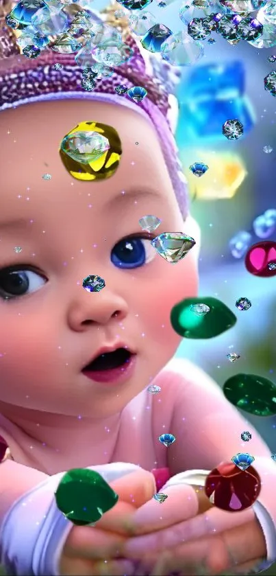 Enchanting Baby with Gemstones - free download