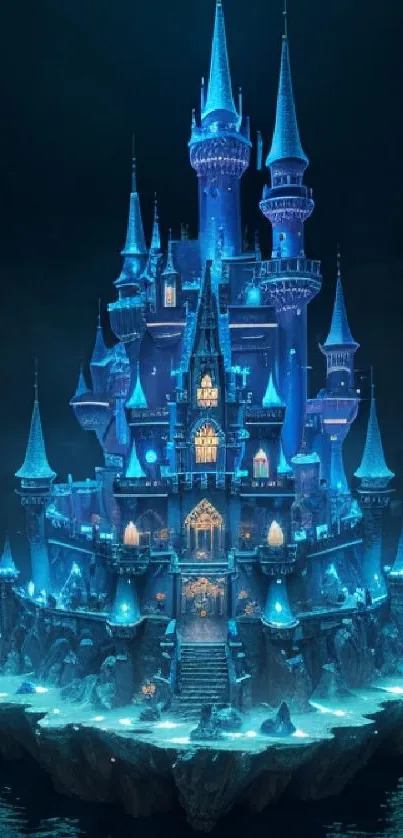 Enchanting Blue Castle Wallpaper - free download
