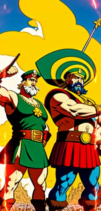 Epic Cartoon Warriors Wallpaper - free download