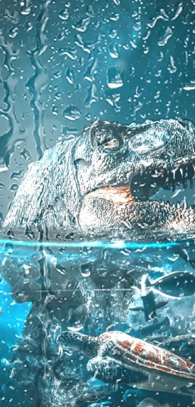 Epic Dinosaur Ocean Wallpaper - free download