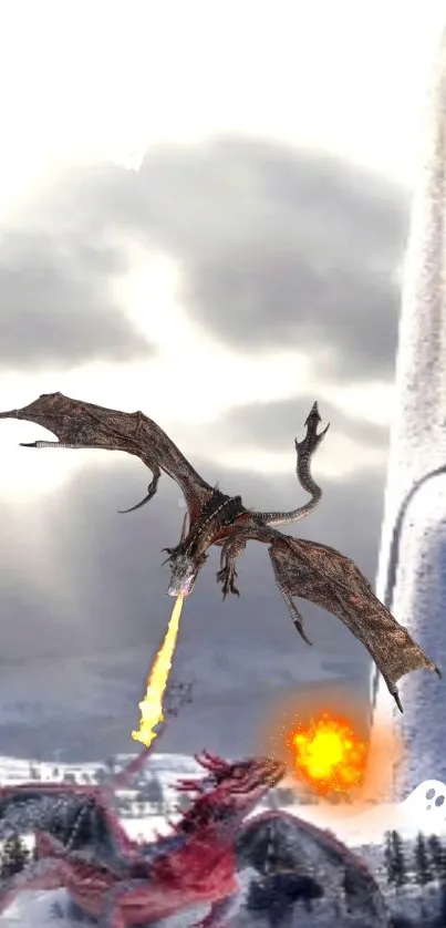 Epic Dragon Battle Scene - free download