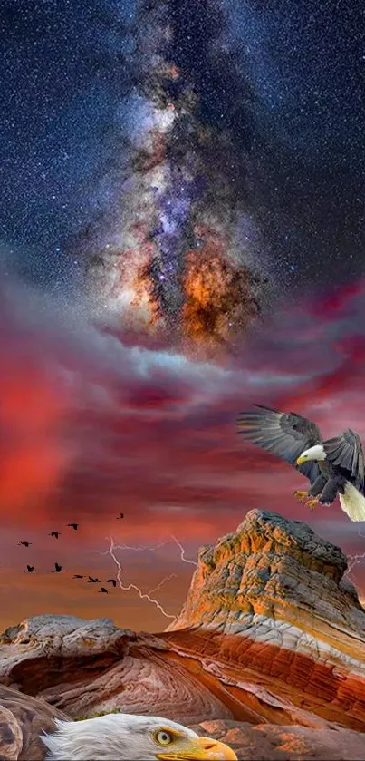 Epic Galaxy Landscape Wallpaper - free download