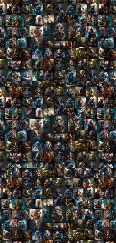 Epic Gaming Character Collage - free download