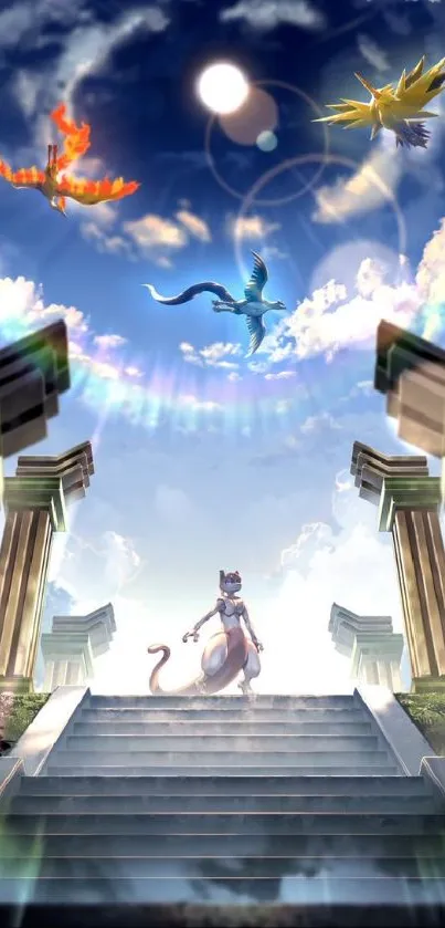 Epic Pokémon Sky Battle Scene - free download