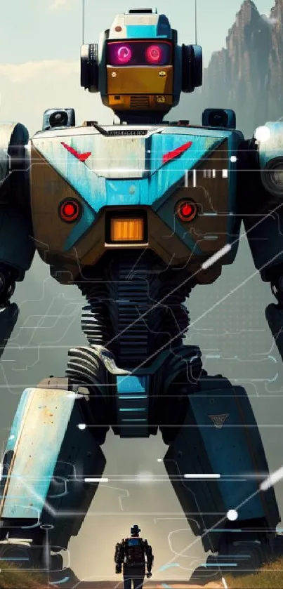 Epic Robot in Mountain Path - free download