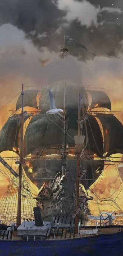 Epic Ship at Sea Wallpaper - free download