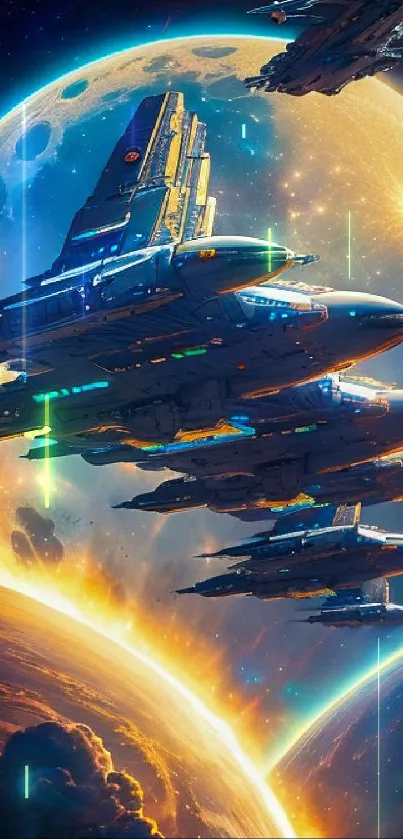 Epic Space Battle Wallpaper - free download