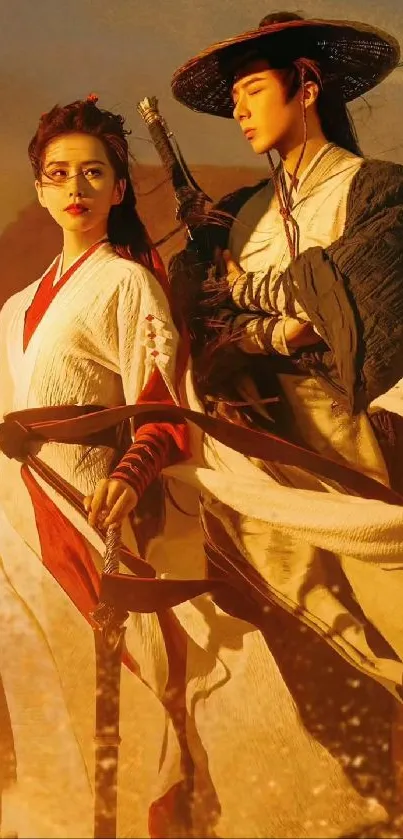 Epic Warrior Duo Wallpaper - free download