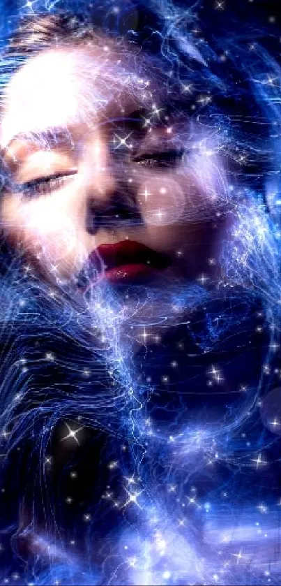 Ethereal Cosmic Portrait Wallpaper - free download