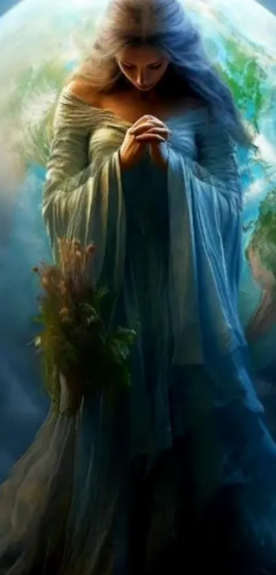 Ethereal Earth Goddess Wallpaper - free download