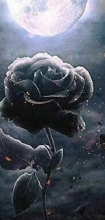 Ethereal Moonlit Rose Wallpaper - free download