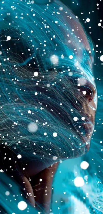 Ethereal Neon Portrait Art - free download