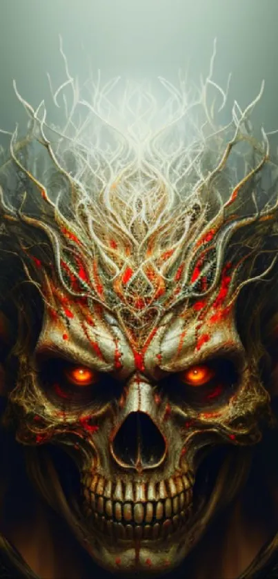 Ethereal Skull Fire Design - free download