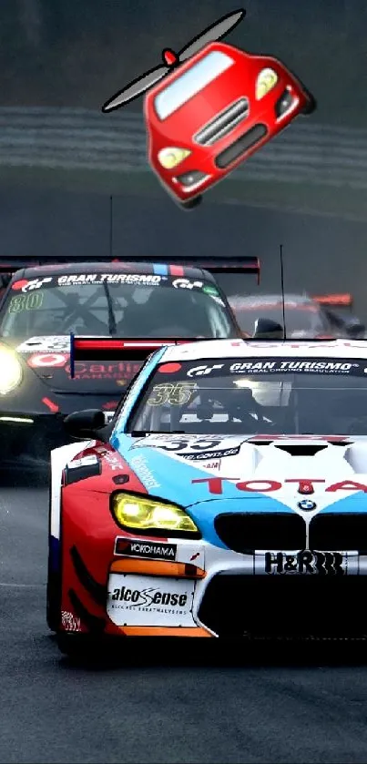 Exciting Car Racing Wallpaper - free download