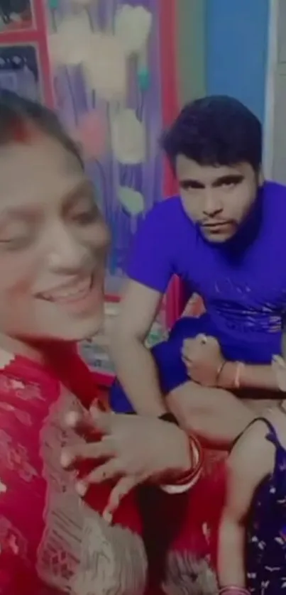 Family Joyful Moment Wallpaper - free download