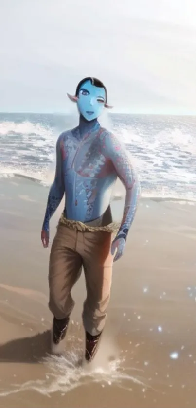 Fantasy Beach Creature Wallpaper - free download